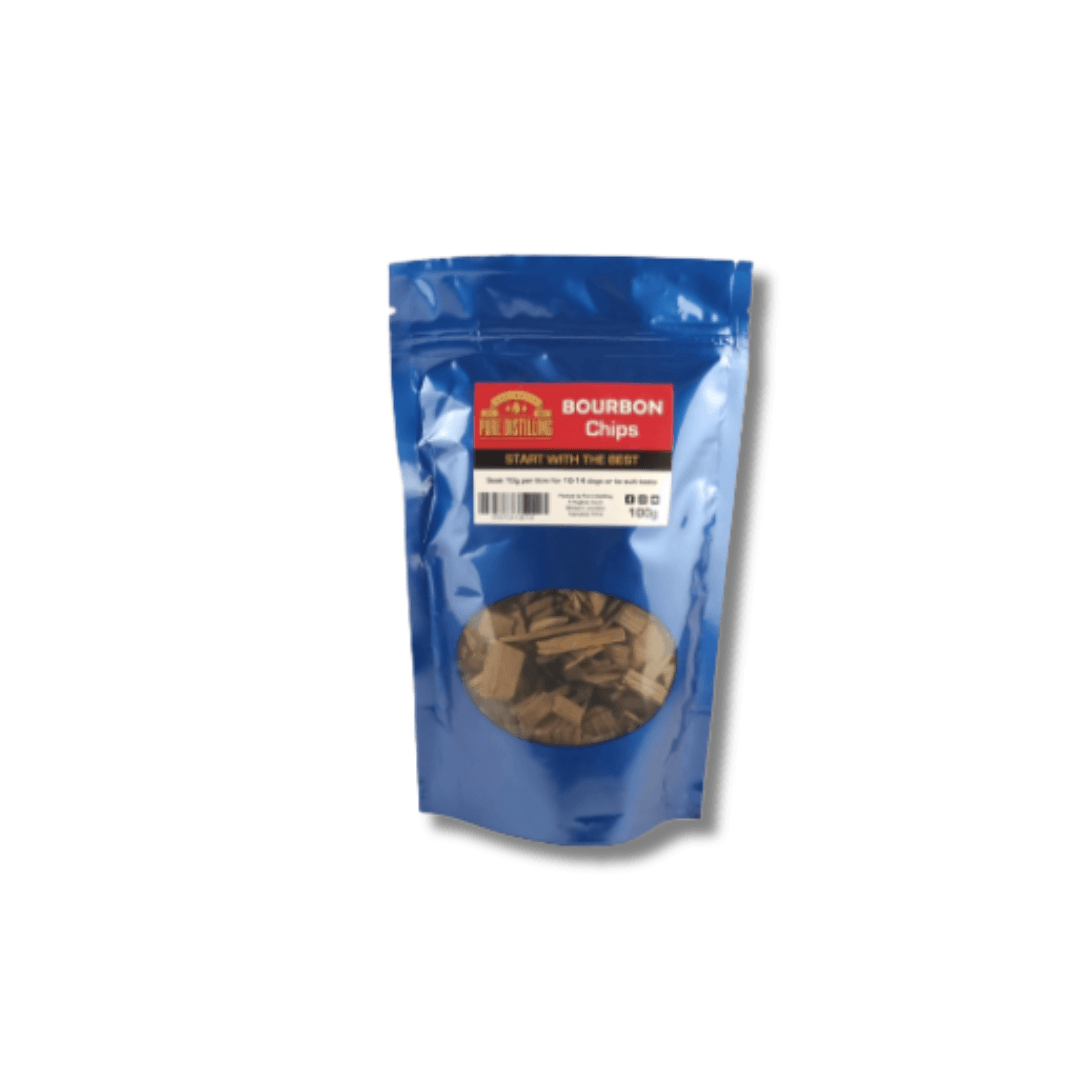 Pure Distilling Bourbon Oak Chips - 100g | The Brew Shed Brewing Supplies